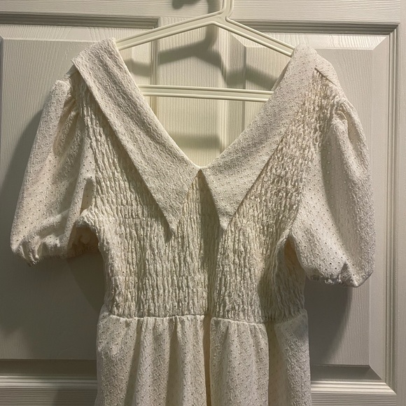 Cider | Dresses | Off White Pointy Collar Dress | Poshmark